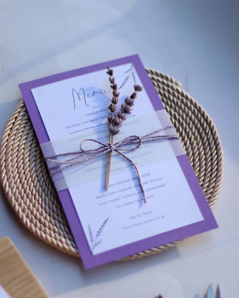 Livando Menü Kartı - Davetiyen