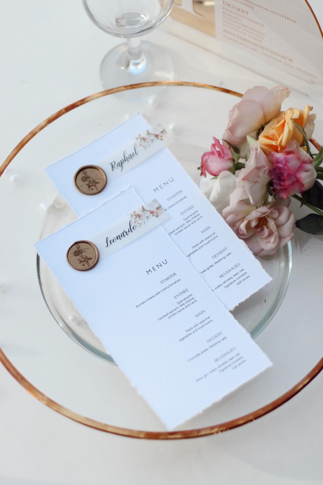 Flowers Menü - Davetiyen