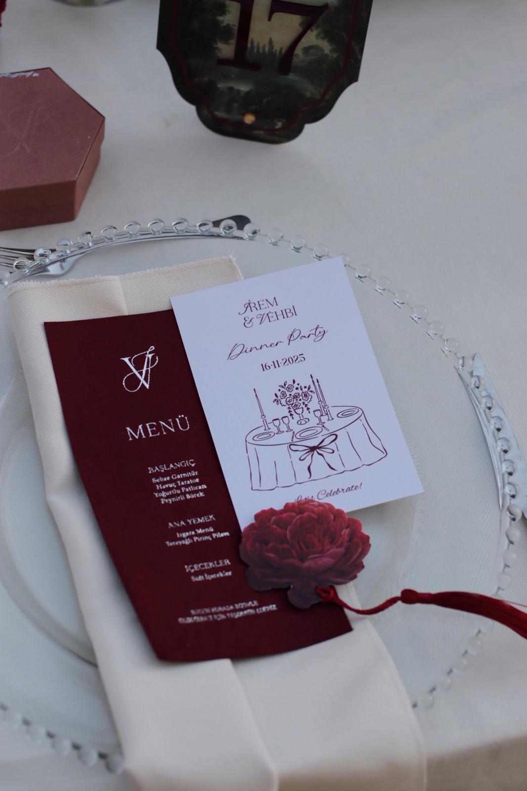 Victoria Dinner Card - Davetiyen
